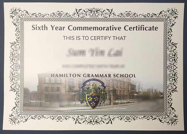 Get fake Hamilton Grammar School certificate in Scotland. 快速获得汉密尔顿文法学校 ...